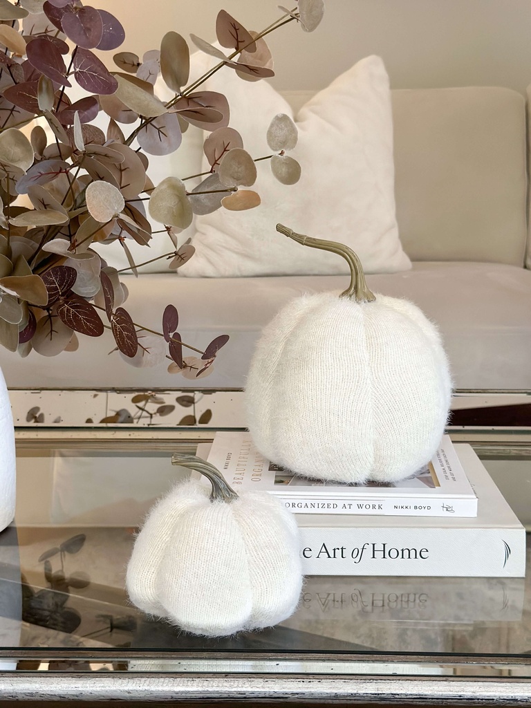 Pumpkin fuzzy blanca (2 tamaños) | CasaBela